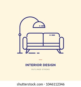 Couch Line Icon Stock Vector (Royalty Free) 1046112346 | Shutterstock