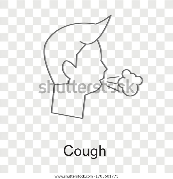 Cough On Transparency Background Creative Idea Stock Vector (Royalty ...