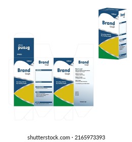 Cough Syrup Flu Packaging Box Mix Stock Vector (Royalty Free ...