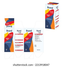 Cough Syrup Multivitamin Syrup Packaging Box Stock Vector (Royalty Free ...