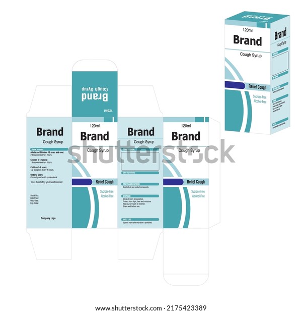 Cough Syrup Packaging Cough Syrup Box Stock Vector (Royalty Free ...