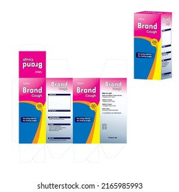 Cough Syrup Packaging Box Pink Stock Vector (Royalty Free) 2165985993 ...