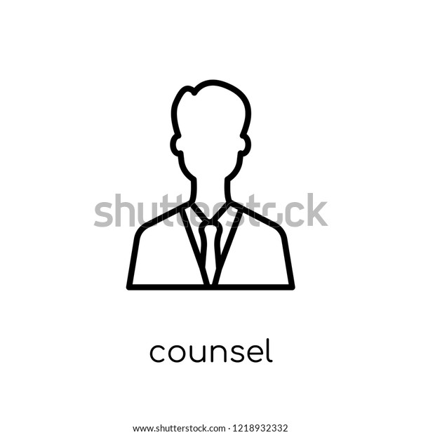 Counsel Icon Trendy Modern Flat Linear Stock Vector (Royalty Free ...
