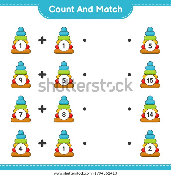 Count Match Count Number Pyramid Toy Stock Vector (Royalty Free ...