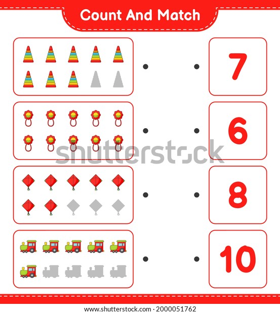 Count Match Count Number Pyramid Toy Stock Vector (Royalty Free ...