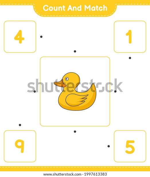 Count Match Count Number Rubber Duck Stock Vector (Royalty Free ...