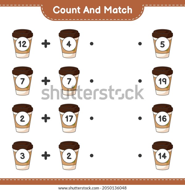 Count Match Count Number Tea Cup Stock Vector (Royalty Free) 2050136048 ...