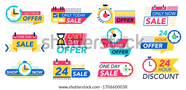 Countdown Badges Sale Timer Promo Stickers Stock Vector (Royalty Free ... Countdown Badges Sale Timer Promo Stickers Stock Vector (Royalty Free ...