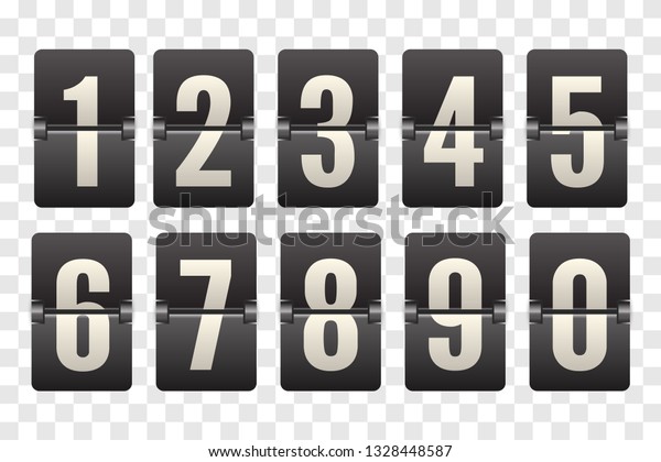 Countdown Flip Board Scoreboard Flip Countdown 库存矢量图（免版税）1328448587 ...