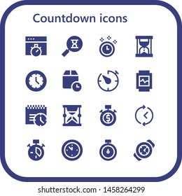 Countdown Icon Set 16 Filled Countdown Stock Vector (Royalty Free ...