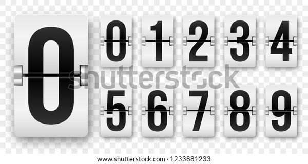 Countdown Numbers Flip Counter Vector Isolated Stock Vector (Royalty ... Countdown Numbers Flip Counter Vector Isolated Stock Vector (Royalty ...
