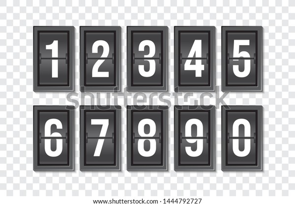 Countdown Numbers Flip Counter Vector Isolated Stock Vector (Royalty ... Countdown Numbers Flip Counter Vector Isolated Stock Vector (Royalty ...