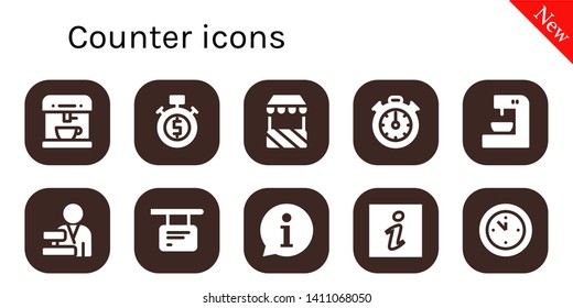 Counter Icon Set 10 Filled Counter Stock Vector (Royalty Free ...
