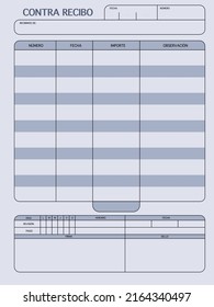 Counter Receipt Template That Serves Proof Stock Vector (Royalty Free ...