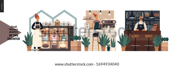 Counters Small Business Graphics Modern Flat Stock Vector (Royalty Free ...