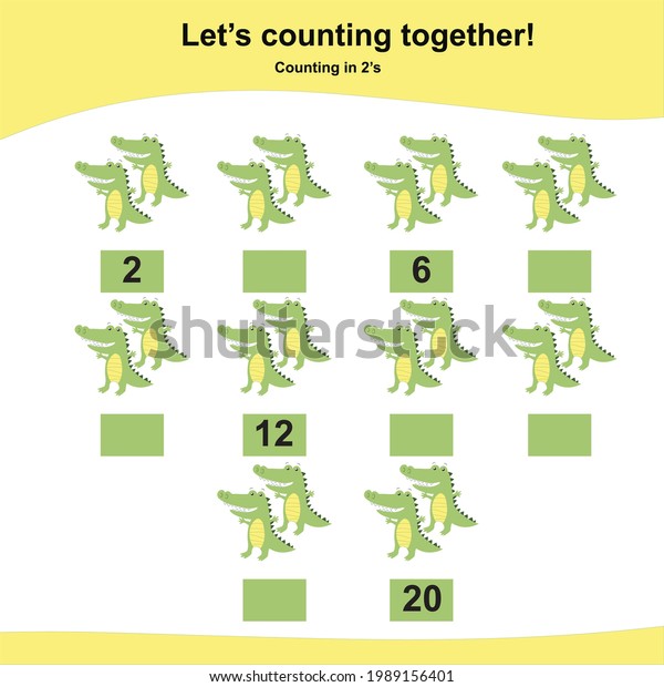 Counting Alligators Game Preschool Children This Stock Vector (Royalty ...