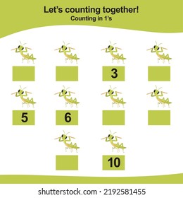 Counting Game Children Count Multiples One Stock Vector (Royalty Free ...