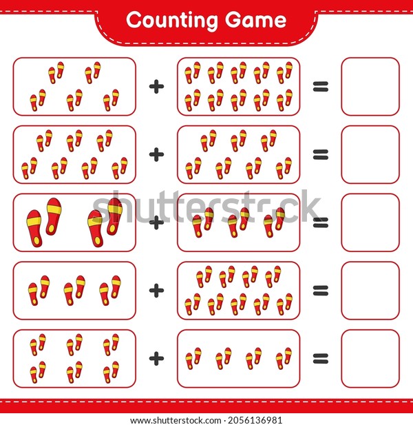 Counting Game Count Number Flip Flop Stock Vector (Royalty Free ...