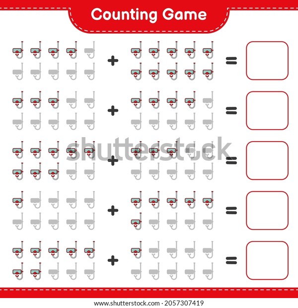 Counting Game Count Number Scuba Diving Stock Vector (Royalty Free ...