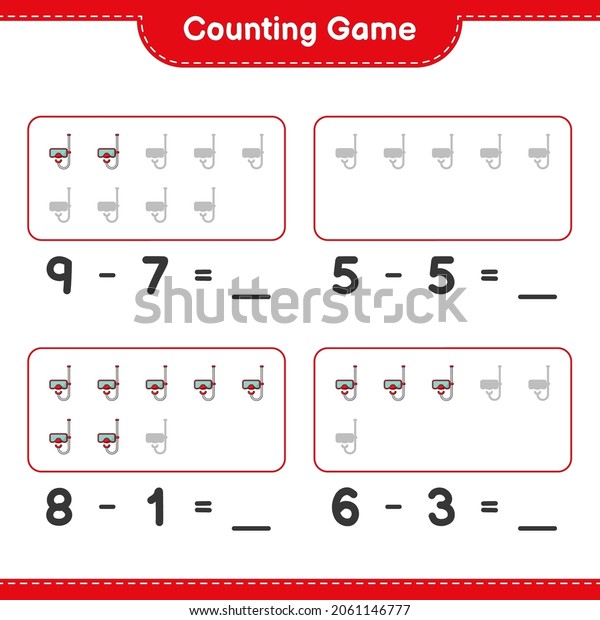 Counting Game Count Number Scuba Diving Stock Vector (Royalty Free ...