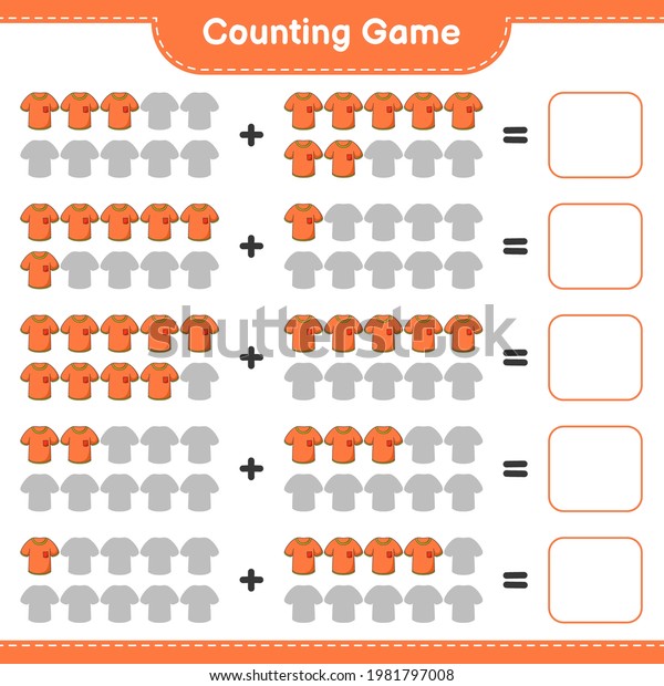 Counting Game Count Number Tshirt Write Stock Vector (Royalty Free ...