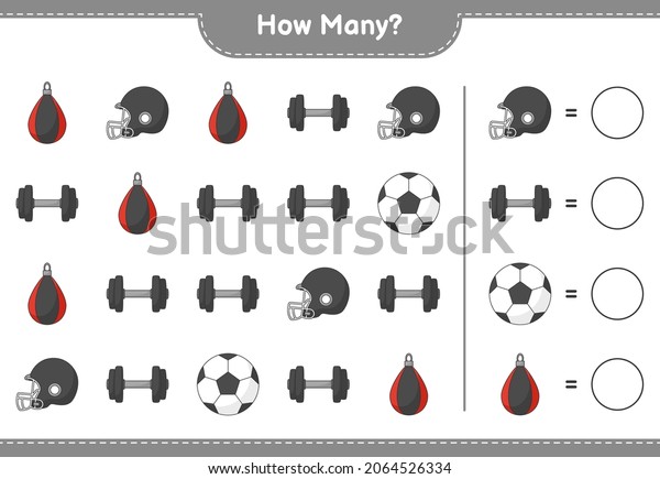 Counting Game How Many Soccer Ball Stock Vector (Royalty Free ...