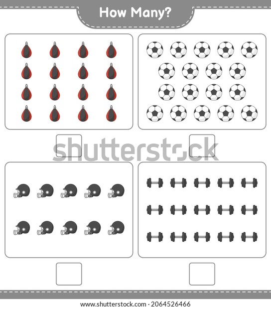 Counting Game How Many Soccer Ball Stock Vector (Royalty Free ...