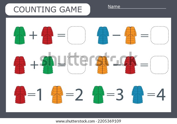 Counting Game Preschool Children Solve Riddle Stock Vector (Royalty ...