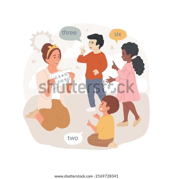 Contando a diez ilustraciones vectoriales de: vector de stock (libre de ...