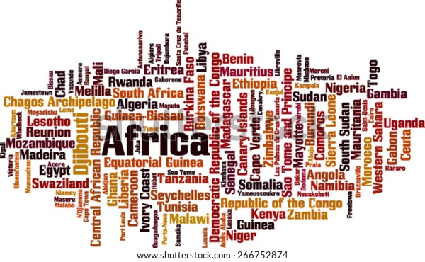 Countries Africa Word Cloud Concept Vector Stock Vector (Royalty Free ...