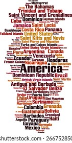 Countries America Word Cloud Concept Vector Stock Vector (Royalty Free ...