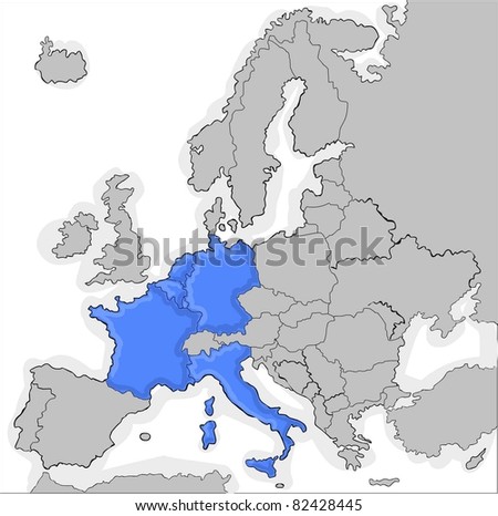Countries That Joined European Union 1957 Stock Vector (Royalty Free ...