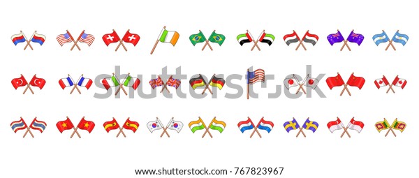 Country Flag Icon Set Cartoon Set Stock Vector (Royalty Free) 767823967 ...