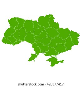 Ukraine Green Map Stock Vector (Royalty Free) 588588518 | Shutterstock