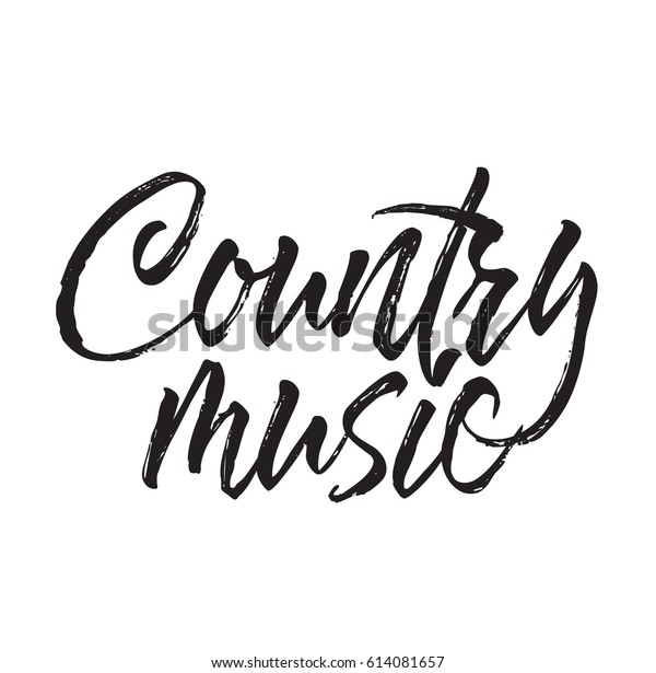 country music, text design. Vector calligraphy. Typography poster ...