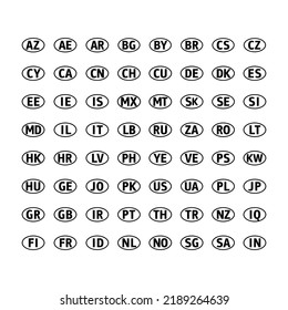 Country Postal Abbreviations Simple Flat Vector Stock Vector (Royalty ...