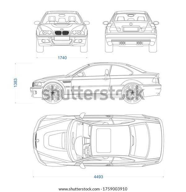 Coupe Sport Car Vector Template Sport Stock Vector (Royalty Free ...