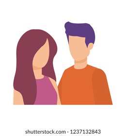 Couple Avatar Characters Icons Stock Vector (Royalty Free) 1237132843 ...