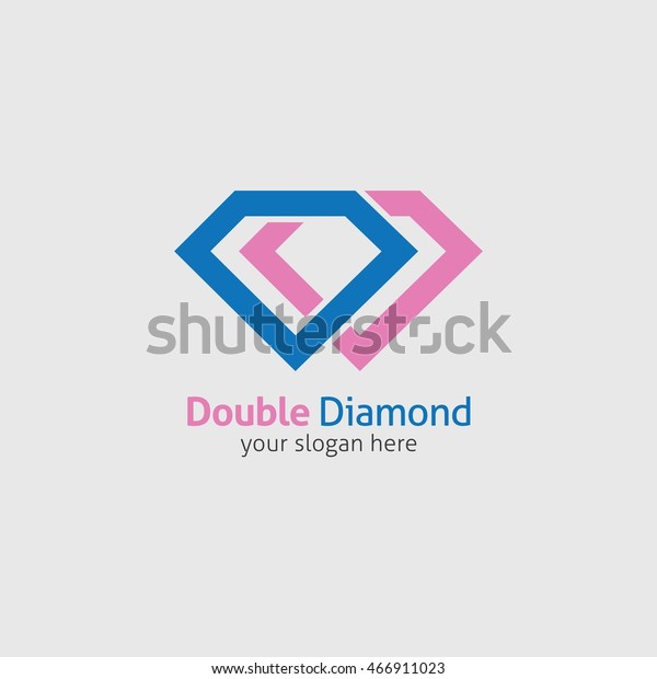 Couple Diamond Logo Design Template Vector Stock Vector (Royalty Free ...