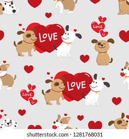 5,840 Valentine Dog Pattern Images, Stock Photos & Vectors | Shutterstock