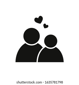 Couple Icon On White Background Stock Vector (Royalty Free) 1635781798 ...