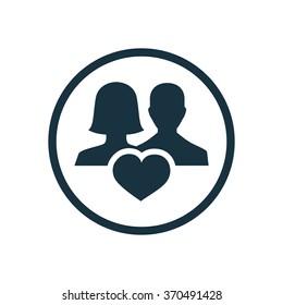 Couple Icon On White Background Stock Vector (Royalty Free) 370491428 ...