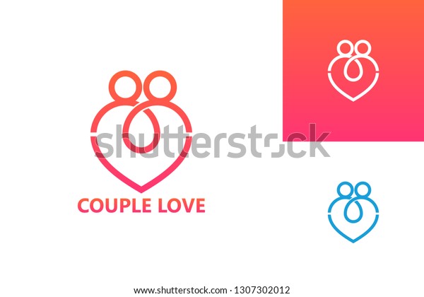 Couple Love Logo Template Design Vector Stock Vector (Royalty Free ...