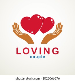 Couple Love Simple Vector Logo Icon Stock Vector (Royalty Free ...
