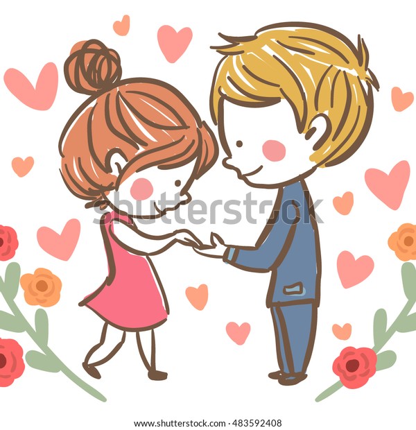 Couple Love Vector Background Stock Vector Royalty Free 483592408 0066