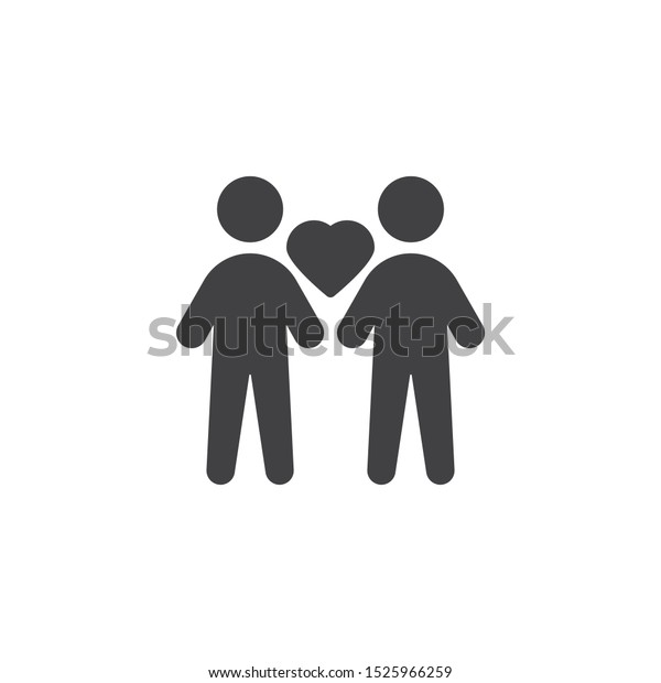 Couple Love Vector Icon People Heart Stock Vector (Royalty Free ...