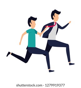 Illustration Vector Graphic Running Man Angry Stock Vector (Royalty ...