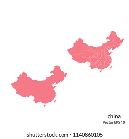 Couple Set Mappink Map China Vector Stock Vector (Royalty Free ...