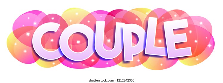 Couple Word Vector Banner Stock Vector (Royalty Free) 1212242353 ...