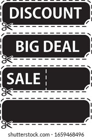 Coupon Dotted Line Cut Scissors Square Stock Vector (Royalty Free ...